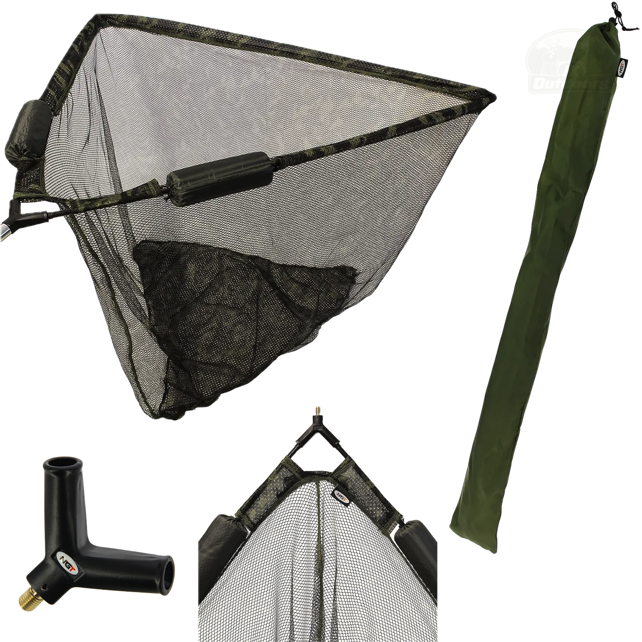 NGT 42" Landing Net With Dual Floats (Camo) – JK Outdoors